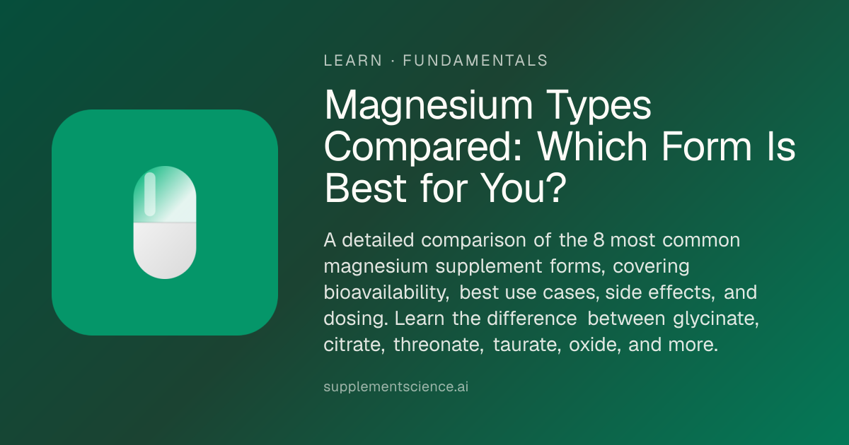 Magnesium Types Compared: Best Form for You (2026)
