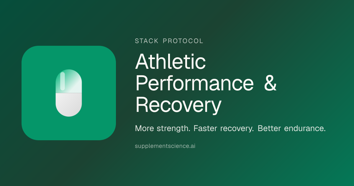 Best Supplement Stack for Athletic Performance & Recovery (2026)
