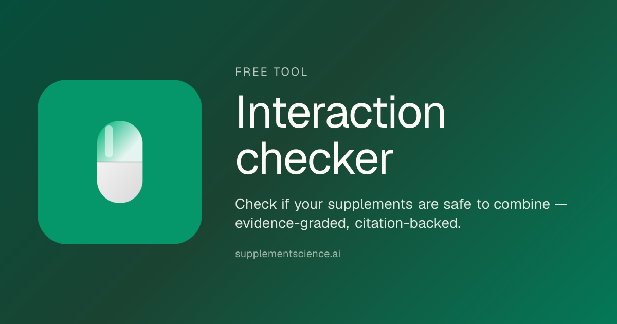Supplement Interaction Checker — Free Tool